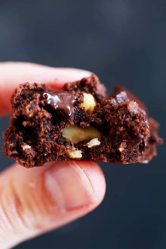 Double Chocolate Walnut Brownie Cookies - Melanie Makes