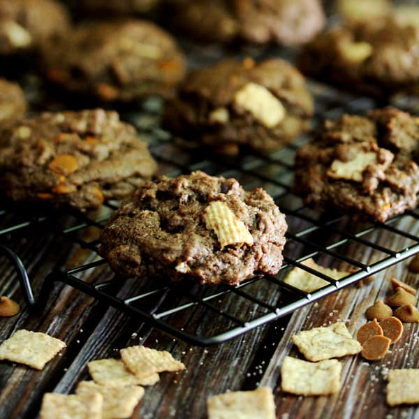 Double Chocolate Cinnamon Crunch Cookies - Melanie Makes