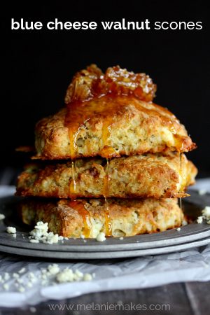 Blue Cheese Walnut Scones - Melanie Makes