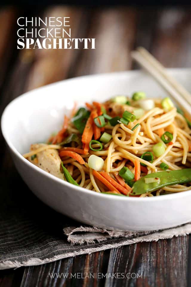 Chinese Chicken Spaghetti - Melanie Makes