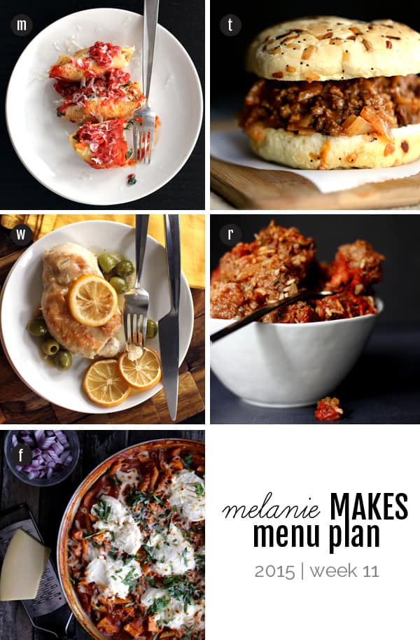 Melanie Makes Menu Plan 2015 - Week 11 - Melanie Makes