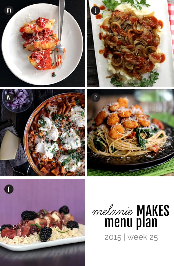 Melanie Makes Menu Plan 2015 - Week 25 - Melanie Makes