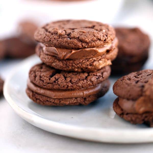 Homemade Oreos with Mocha Cream Filling - Melanie Makes